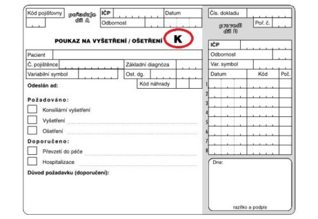 Žádanka na fyzioterapii - jak vyplnit